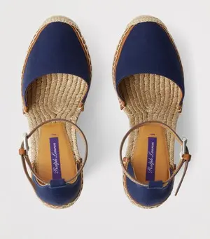Ralph Lauren Canvas Parson Wedge Espadrilles