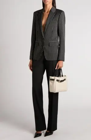 TOM FORD Pinstripe Wool Blend Barathea Jacket