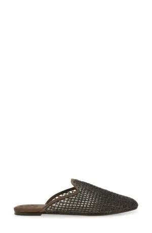 Brunello Cucinelli Monili Grid Mesh Mule - Black