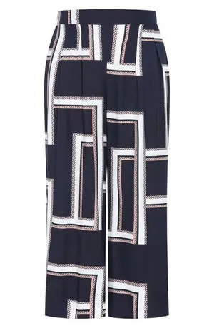 City Chic Printed Pull-on Wide Leg Pants
