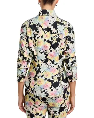 Cinq À Sept Canyon Ikat Bouquet Denim Jacket
