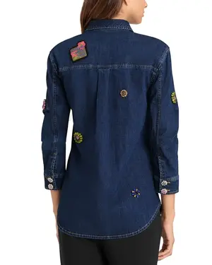 Cinq À Sept Retro Love Denim Vera Jacket - Abyss Multi
