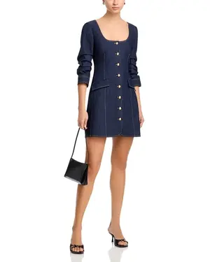 Cinq À Sept Caidin Denim Minidress - Indigo