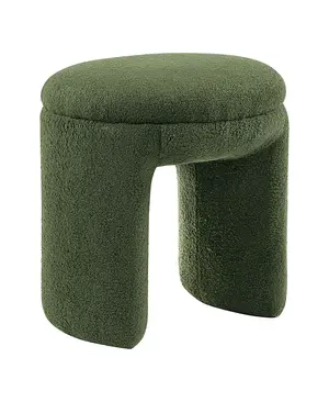 FURNITURE OF AMERICA Nola U-shaped Upholstered Ottoman - Green
