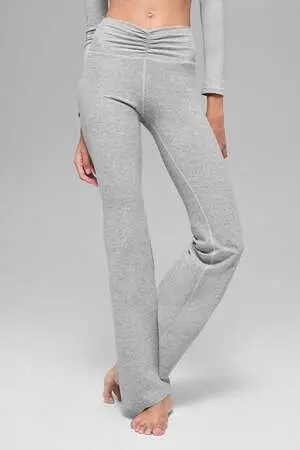 Alo Yoga Soft Intuition High-waist Bootcut Leggings - Athletic Heather Grey