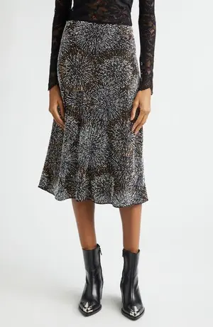 Rabanne Firework Embellished Crepe Midi Skirt