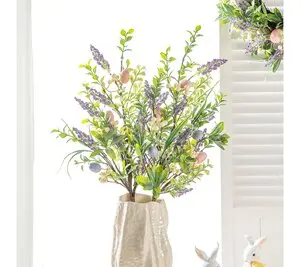 GLITZHOME S/2 28'h Easter Eggs & Lavender Picks - One-color