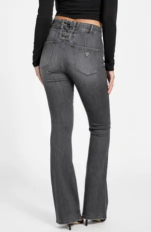 Guess Lace-up Corset Flare Jeans