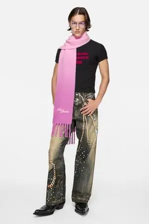 Acne Studios Wool Scarf - Year Of The Horse Pink,lilac