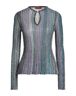 Missoni Sweater In Viscose Blend With Sequins - Azure