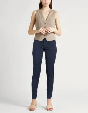 Liu Jo Cotton Gabardine Tapered Pants - Blue