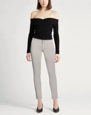 Liu Jo Cotton Gabardine Tapered Pants - Grey