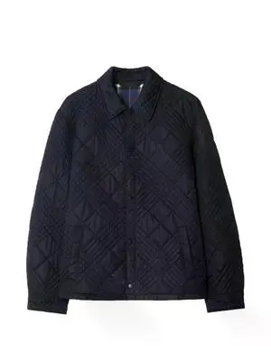 Burberry Check-stitch Jacket - Blue