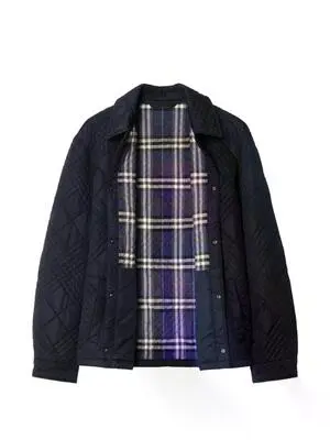 Burberry Check-stitch Jacket - Blue