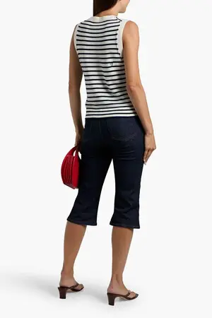 Chinti & Parker Striped Jacquard-knit Wool Top