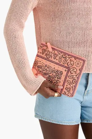 Zimmermann Paisleyprint Pebbledleather Pouch