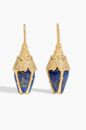 Zimmermann Crystal And Stone Hook Earrings - Gold