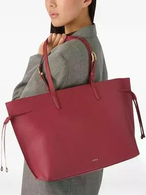 Furla Ava Leather Tote Bag - Red