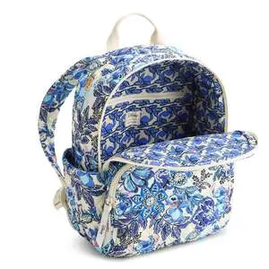 VERA BRADLEY Disney Small Banbury Backpack In Stitch Leafy Blooms - Blue