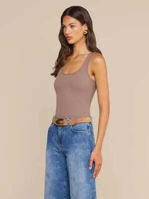 L'Agence Adira Scoopneck Tank Top - Light Mink