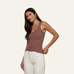 L'Agence Adira Scoopneck Tank Top - Light Mink