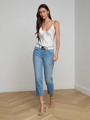 L'Agence Thalina Cropped Stovepipe Jean
