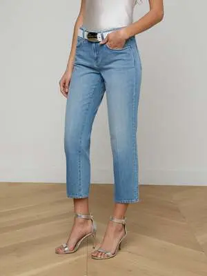 L'Agence Thalina Cropped Stovepipe Jean