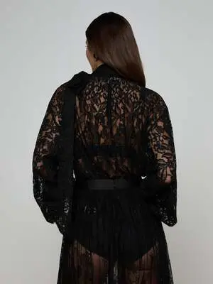 L'Agence Rhett Oversized Lace Blouse