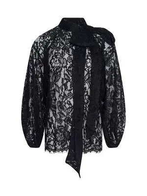 L'Agence Rhett Oversized Lace Blouse