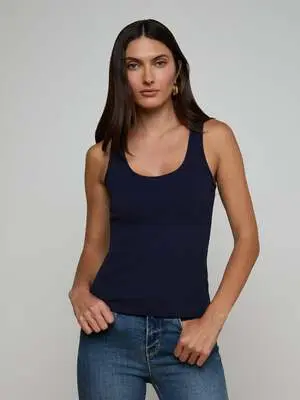 L'Agence Adira Scoopneck Tank Top - Midnight