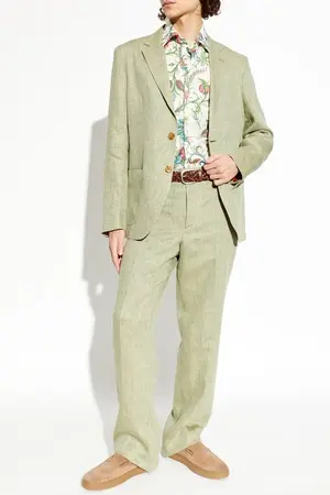 Etro Linen Herringbone Blazer