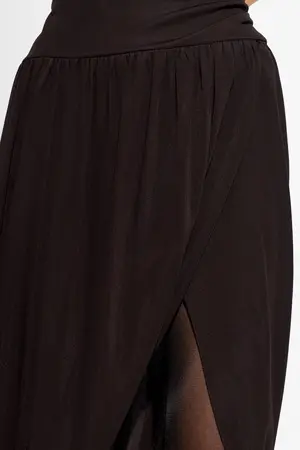 Alaïa Slit Skirt - Brown
