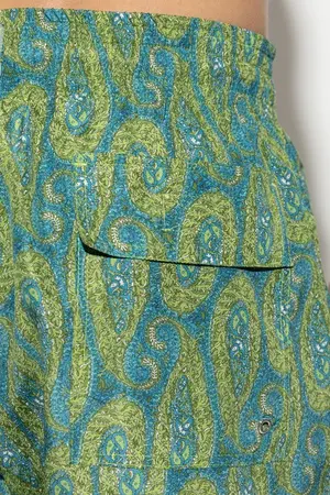 Etro Paisley Print Swim Shorts - Green