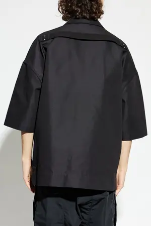 Rick Owens Shirt In ‘oversize’ Cut - Black