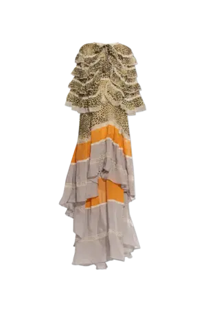 Etro Asymmetrical Ruffled Dress - Multicolour