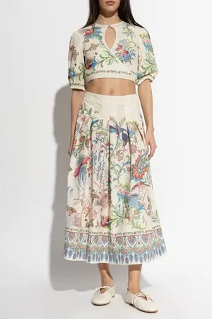 Etro Floral Cotton Midi Dress