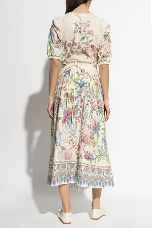 Etro Floral Cotton Midi Dress