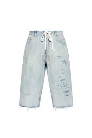 MAISON MARGIELA Raw Hem Denim Shorts