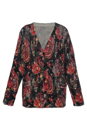 R13 Vintage-effect Cardigan - Multicolour