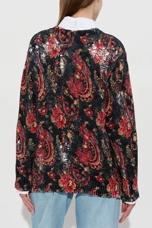 R13 Vintage-effect Cardigan - Multicolour
