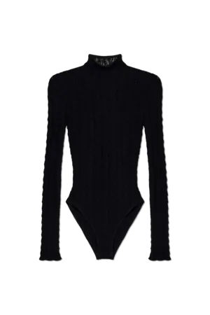 Alaïa Turtleneck Fitted Bodysuit - Black
