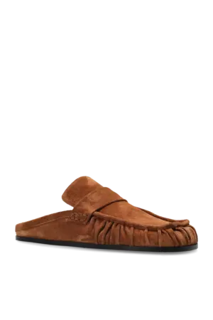 JIL SANDER Suede Slides - Brown