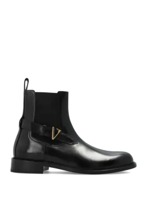 Versace Leather Chelsea Boots