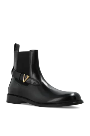 Versace Leather Chelsea Boots
