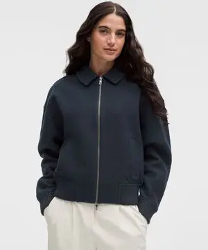 Lululemon Wool-blend Bomber Jacket - True Navy