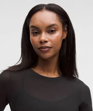 Lululemon Mesh Ruched Long-sleeve Shirt