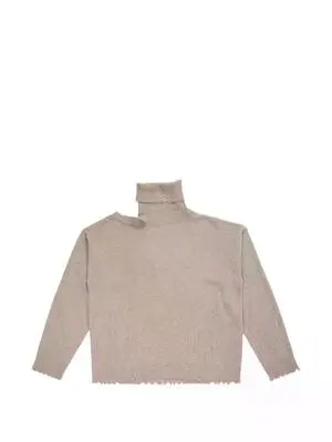 UMA WANG Cut-out Roll-neck Top - Neutrals