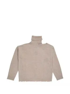 UMA WANG Cut-out Roll-neck Top - Neutrals