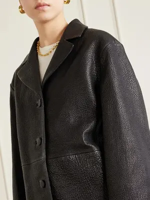 RÓHE Paneled Textured-leather Jacket