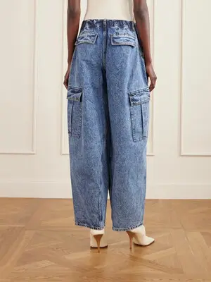 Alaïa Barrel-leg Jeans With Cargo Pockets - Blue